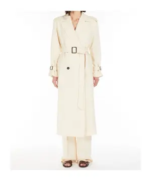 Max Mara Vieste Double-breasted Belted Coat - Beige