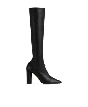 Bottega Veneta Pointed Toe Knee-high Boots With Thick Heel