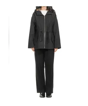 Burberry Cotton Hooded Jacket With Check Lining