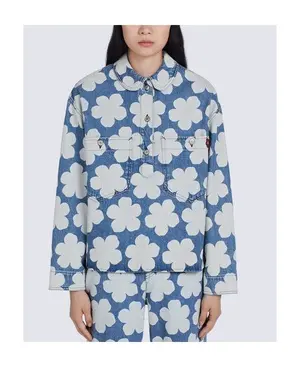 Kenzo Hana Dots" Denim Polo Shirt