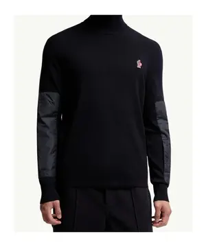 Moncler Logo Embroidered Turtleneck Jumper