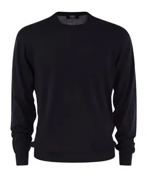 Fedeli Crew Neck Sweater - Black