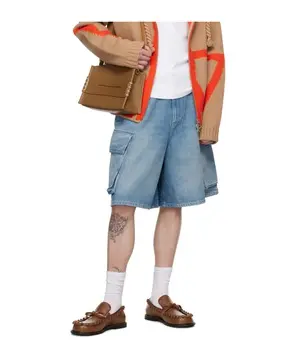 J.W.ANDERSON Wide Leg Cargo Denim Shorts
