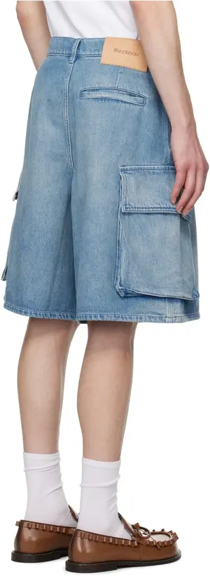 J.W.ANDERSON Wide Leg Cargo Denim Shorts