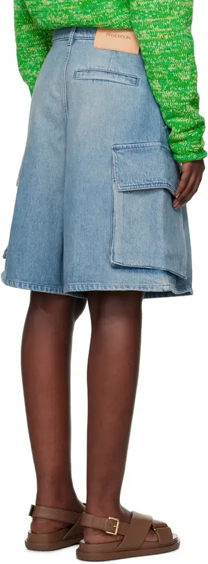 J.W.ANDERSON Wide Leg Cargo Denim Shorts