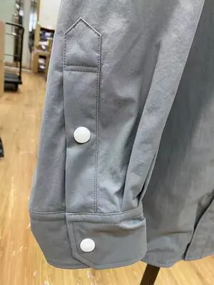 Thom Browne Buttoned Long-sleeved Shirt - Medium Gray