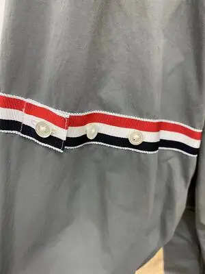Thom Browne Buttoned Long-sleeved Shirt - Medium Gray