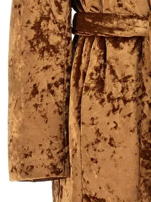 Atlein Crushed Velvet Belted Coat