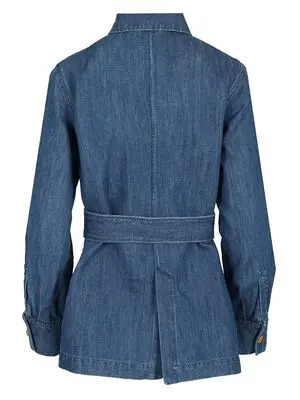 Valentino Garavani Belted Waist Denim Jacket - No
