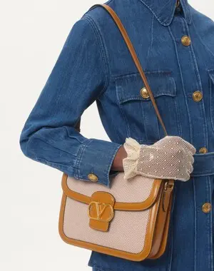 Valentino Garavani Belted Waist Denim Jacket - No