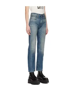 R13 Washed Cropped Jeans