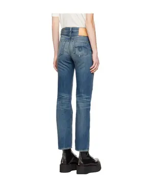 R13 Washed Cropped Jeans