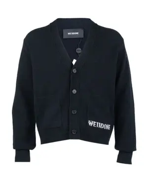 We11Done V-neck Button-up Jumper With Front Pockets