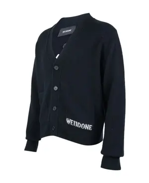 We11Done V-neck Button-up Jumper With Front Pockets