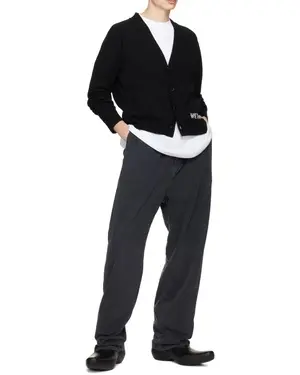 We11Done V-neck Button-up Jumper With Front Pockets