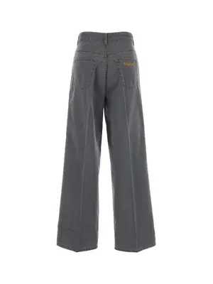 Miu Miu Chambray Loose Fit Jeans - Grey