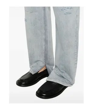 MAISON MARGIELA Distressed Logo Patch Jeans - Gray