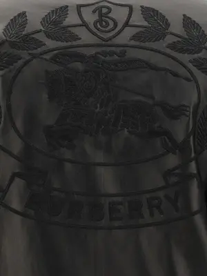 Burberry Equestrian Knight Embroidered Leather Jacket