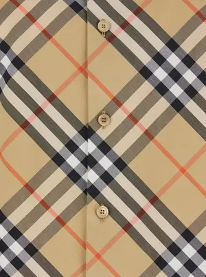 Burberry Long Sleeve Checked Shirt - Black