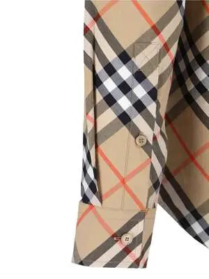 Burberry Long Sleeve Checked Shirt - Black