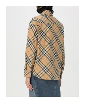 Burberry Long Sleeve Checked Shirt - Black