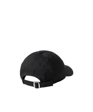 Gucci Gg Monogram Baseball Cap - Black