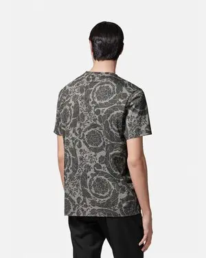 Versace Barocco Silhouette Crewneck T-shirt - Gray