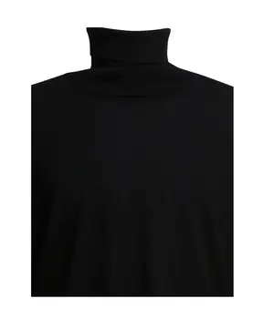 Stone Island Turtleneck Sweater With Ribbed Cuffs And Hem - Black