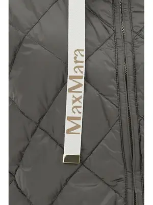 Max Mara Sleeveless Quilted Vest With High Collar