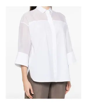 Peserico Sheer Panel Oversized Shirt