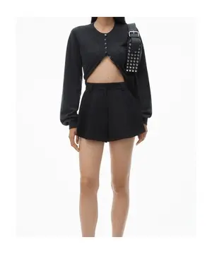 Alexander Wang High-waisted Flared Shorts