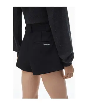 Alexander Wang High-waisted Flared Shorts - Black