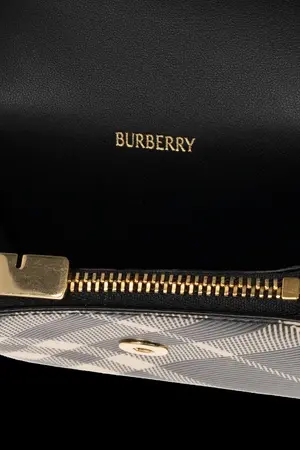 Burberry Check Pattern Folded Wallet - Black