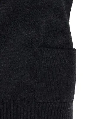 THE ROW V-neck Sleeveless Sweater With Patch Pocket