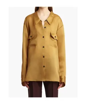Khaite Matteo Long-sleeved Blouse - Brown