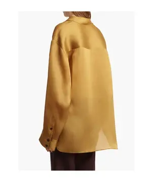 Khaite Matteo Long-sleeved Blouse - Brown