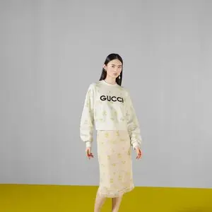 Gucci Floral Embroidered Cotton Sweatshirt