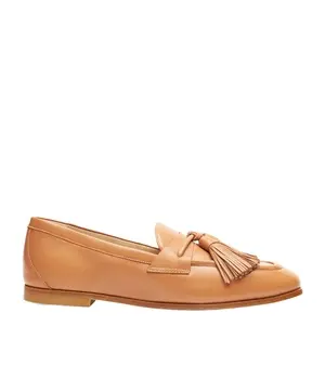 STUART WEITZMAN Tassel Detail Loafers - Tan
