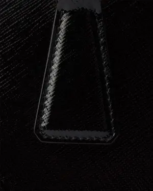 Prada Galleria Small Patent Saffiano Leather Bag - Black