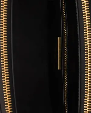 Prada Galleria Small Patent Saffiano Leather Bag - Black