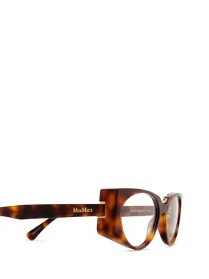 Max Mara Oval Frame Eyeglasses - Brown