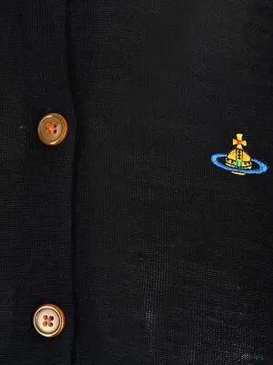 VIVIENNE WESTWOOD Orb Embroidered Buttoned Cardigan