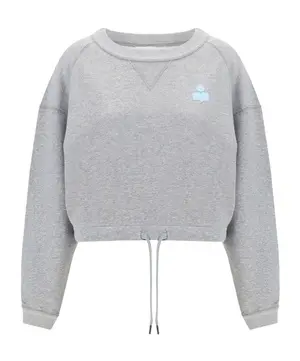 Isabel Marant Étoile Cropped Drawstring Sweatshirt - Gray