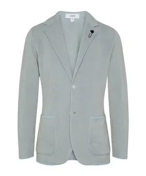 LARDINI Piped Blazer - Gray