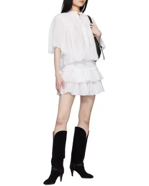 Isabel Marant Étoile Naomi Ruffle Mini Skirt - White