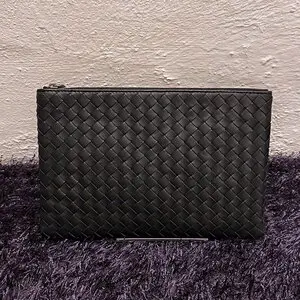 Bottega Veneta Intrecciato Weave Zip Pouch - Black