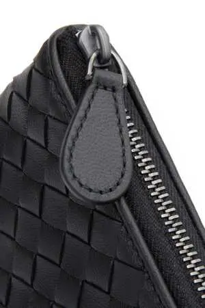 Bottega Veneta Intrecciato Weave Zip Pouch - Black
