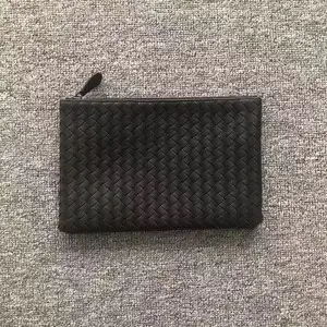 Bottega Veneta Intrecciato Weave Zip Pouch - Black
