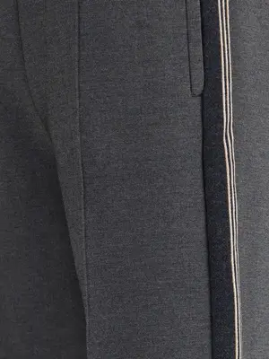 Miu Miu Straight Leg Knit Pants With Embroidered Logo