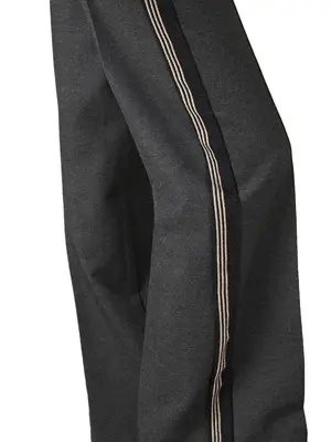 Miu Miu Straight Leg Knit Pants With Embroidered Logo